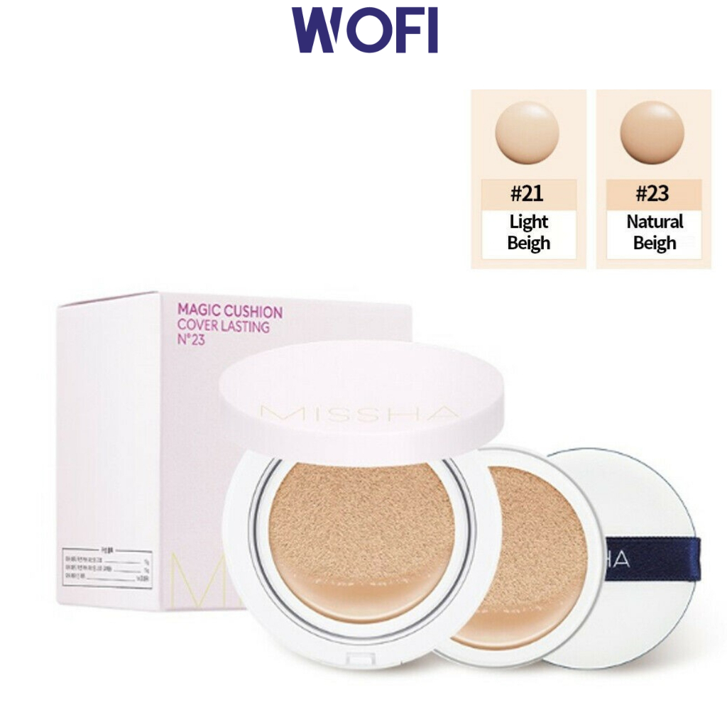 Phấn nước kiềm dầu Missha Magic Cushion Cover Lasting Màu Hồng 17g ...