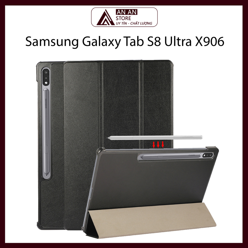 Bao Da Cover Samsung Galaxy Tab S8 Ultra X906 Hõ Trợ Smart Cover Dành Cho Máy Tính Bảng | Shopee ...