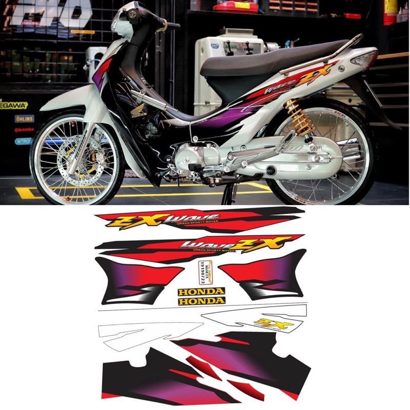 (Nhiều mẫu màu)Tem xe wave nhỏ ZX,tem 4 lớp chống nước | Shopee Việt Nam