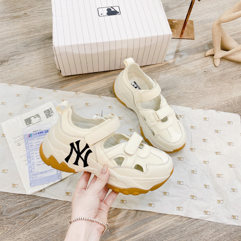 Giày MLB BigBall Chunky Mask Ny , Giày mlb quai dán Thể Thao MLB Nâu ...