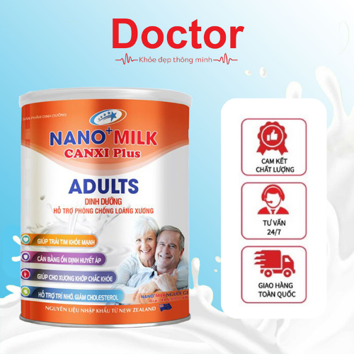 Sữa bột Nano Milk ADULTS dành cho người trên 50 tuổi (900g) | Shopee ...