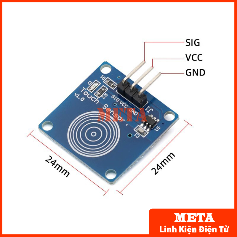 Module Cảm Biến Chạm TTP223 1 Phím - Module công tắc cảm ứng chạm điện dung TTP223 3-5V | Shopee ...