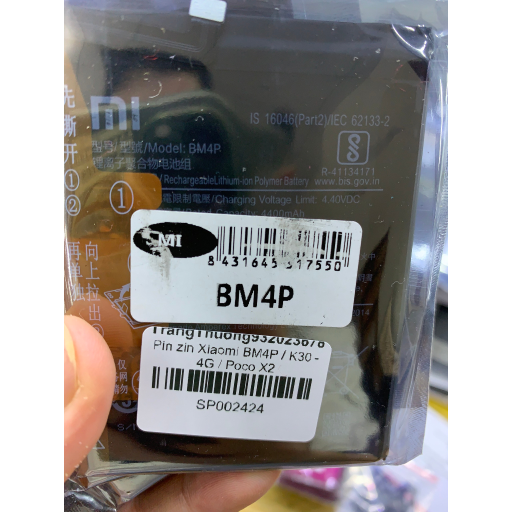 Pin zin Xiaomi BM4P / K30 - 4G / Poco X2 / 5000mAh | Shopee Việt Nam