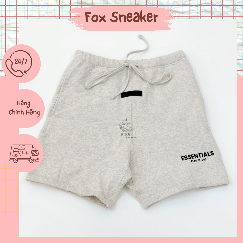 (Real) Quần Short Essential x Fear Of God SS 2022 Màu Oatmeal - Fox ...