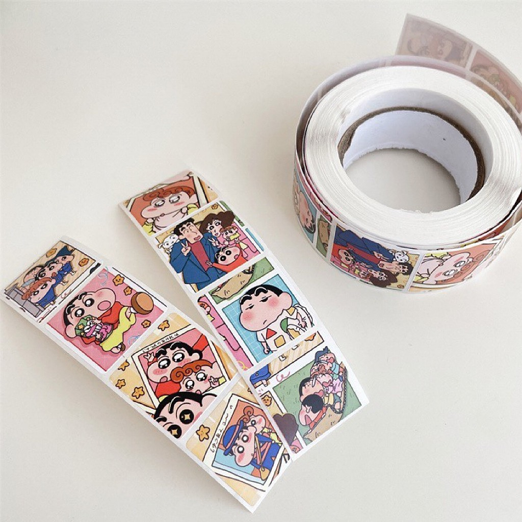 Cuộn 500 Sticker Tem Dán Nhân Vật Hoạt Hình Dễ Thương | Shopee Việt Nam