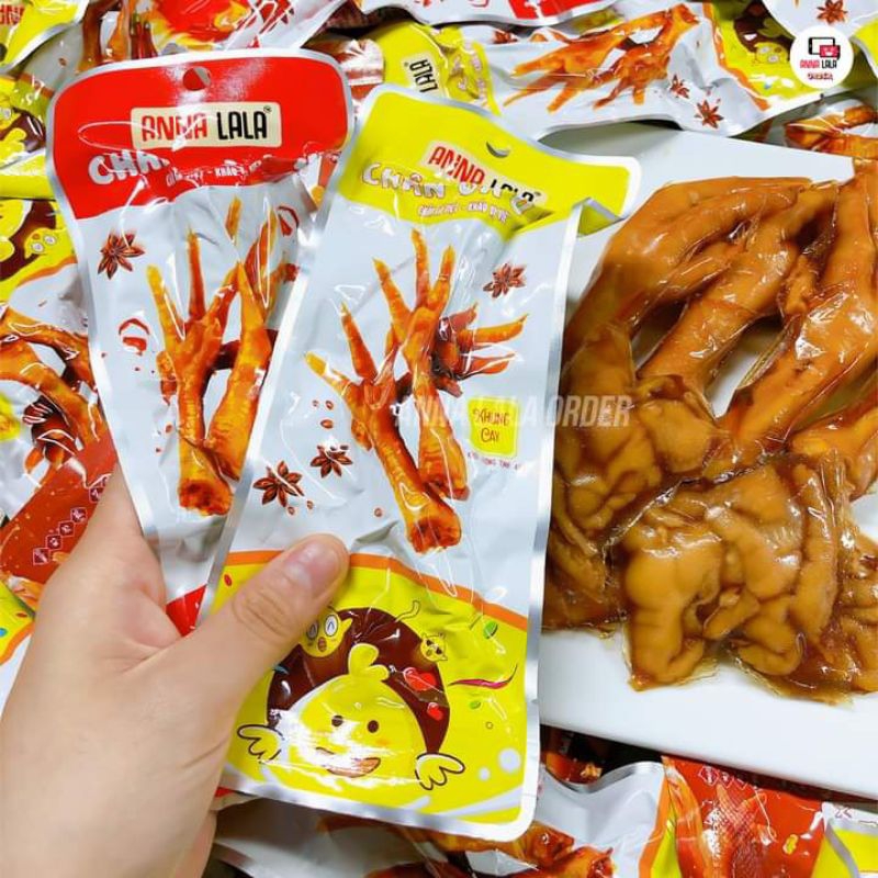 Chân gà có xương Anna lala 45g hương vị tứ xuyên, chân gà annalala hàng ...