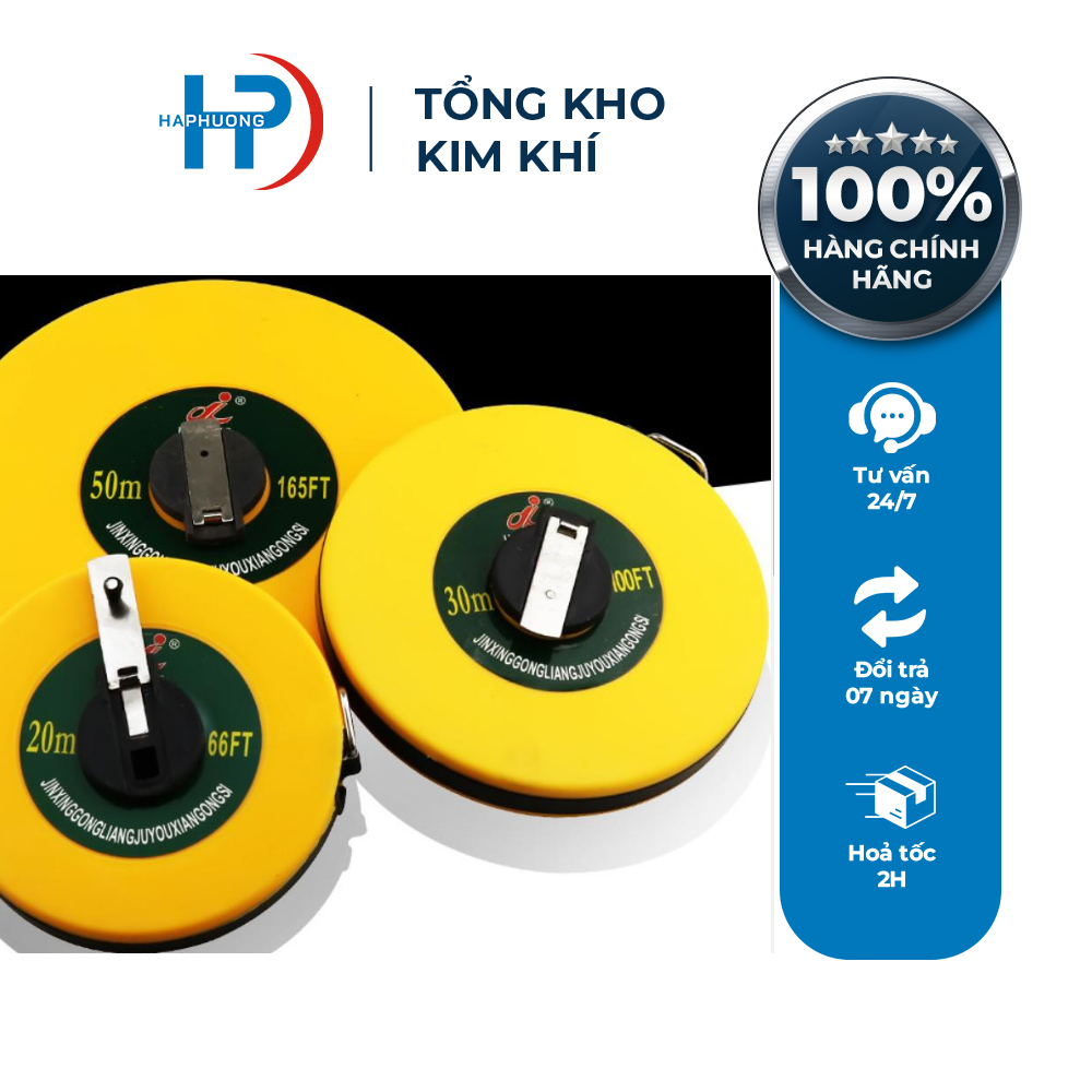 Thước Dây Cuộn 20m, 30m, 50m, Thước Dây Vải Đo Đường Và Ruộng Đất ...