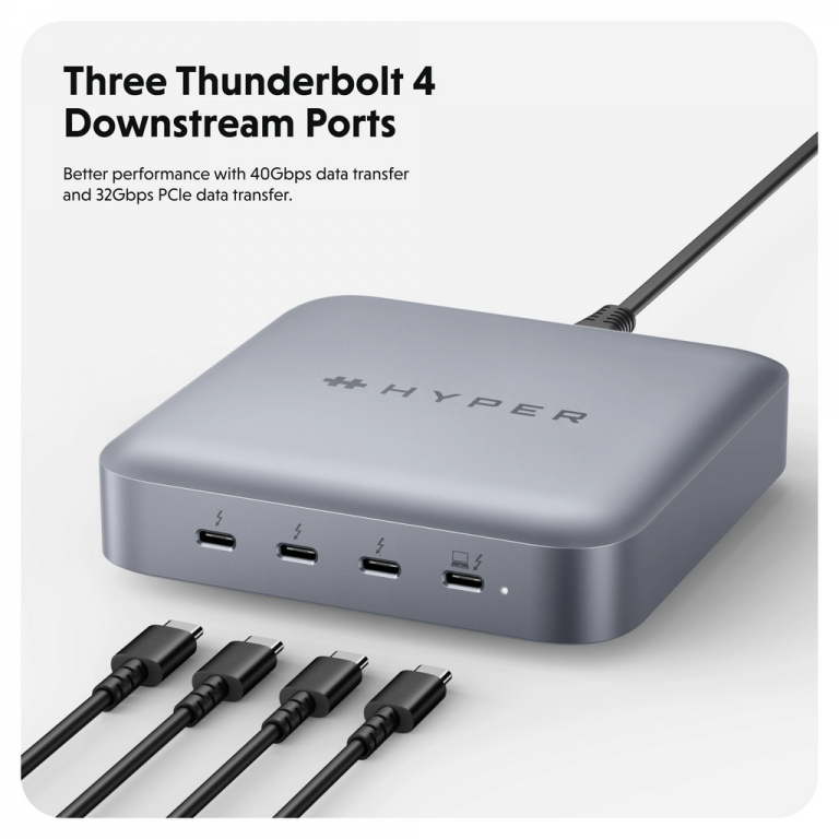 Hub kiêm nguồn Hyper Thunderbolt 4 Power Hub with Integrated Gan Power ...