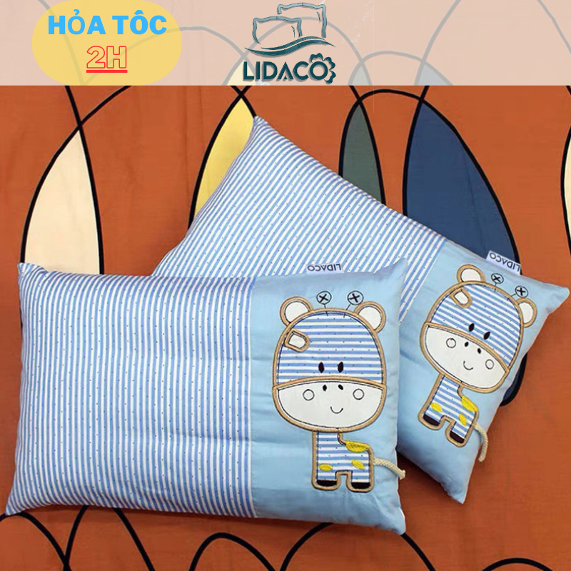 Gối trẻ em cotton LIDACO cho bé 3-8 tuổi kích thước 30x50cm | Shopee ...