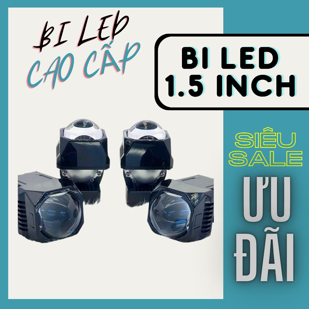 Bi LED 1.5 inch - 55w siêu sáng, chống chói lắp cho ô tô và xe máy (giá ...