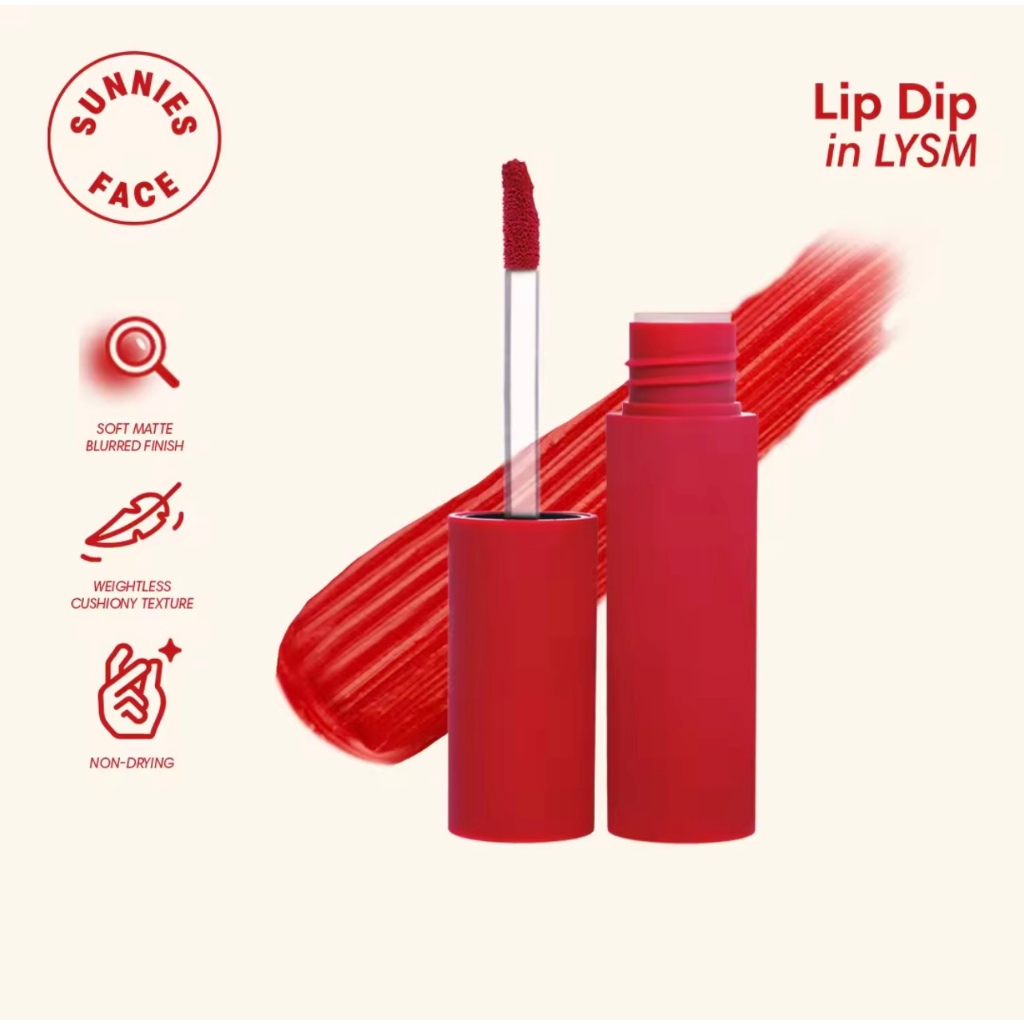 Sunnies Face Lip Dip [Son môi dạng lỏng đánh bông mờ] (LYSM) | Shopee ...