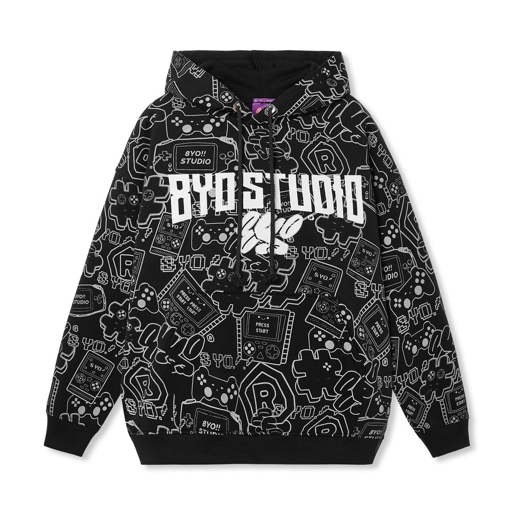 Áo Hoodie 8Y0 Mũ Trùm 2 Lớp Form Rộng Unisex Vải Nỉ Bông Cotton Cao Cấp ...