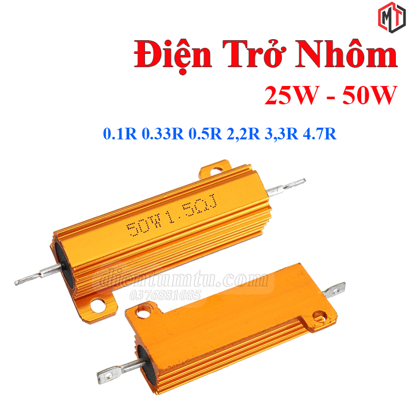 Điện Trở Nhôm - 25W - 50W - 0.1R 0.33R 0.5R 2,2R 3,3R 4.7R | Shopee Việt Nam