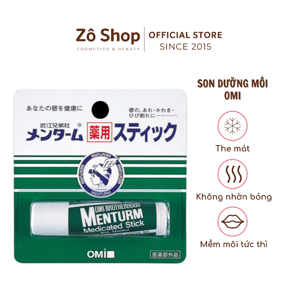 Son Dưỡng Omi Brotherhood Menturm Medicated Stick (4g) | Shopee Việt Nam