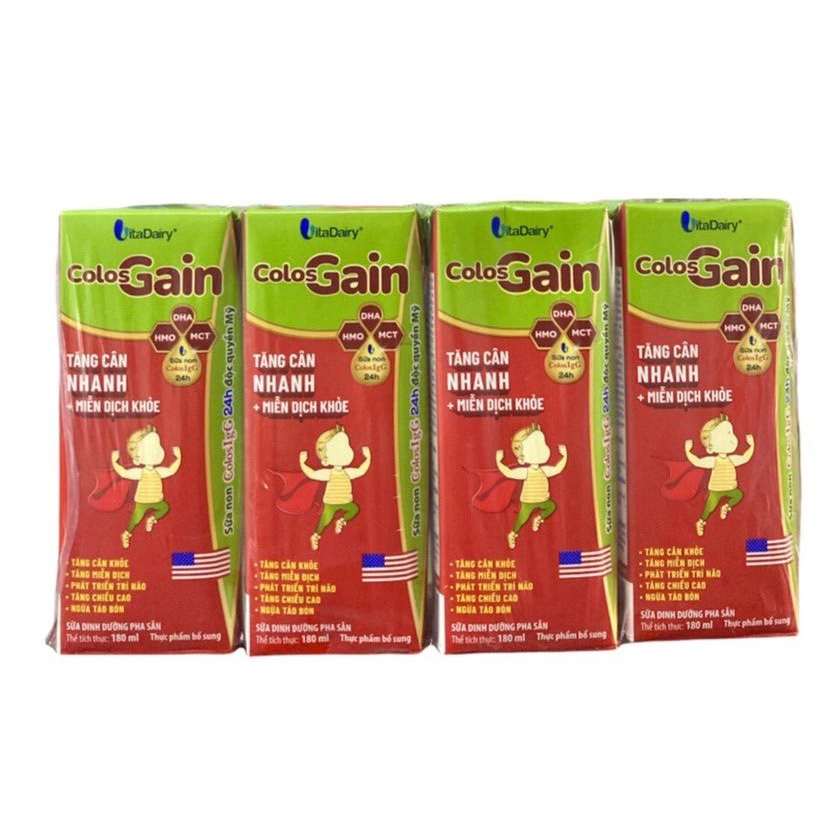 Lốc SBPS Colos Gain 180ml - 4 hộp | Shopee Việt Nam