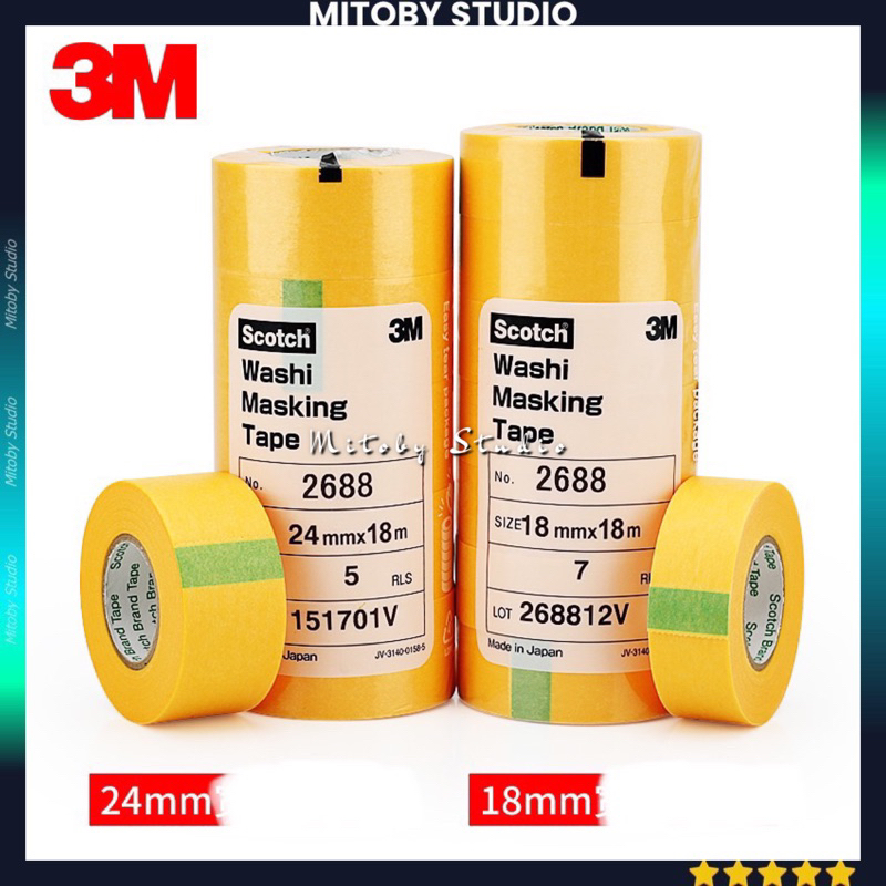 Băng dính 3M masking tape băng keo scotch wasi mask tape chính hãng 3M ...