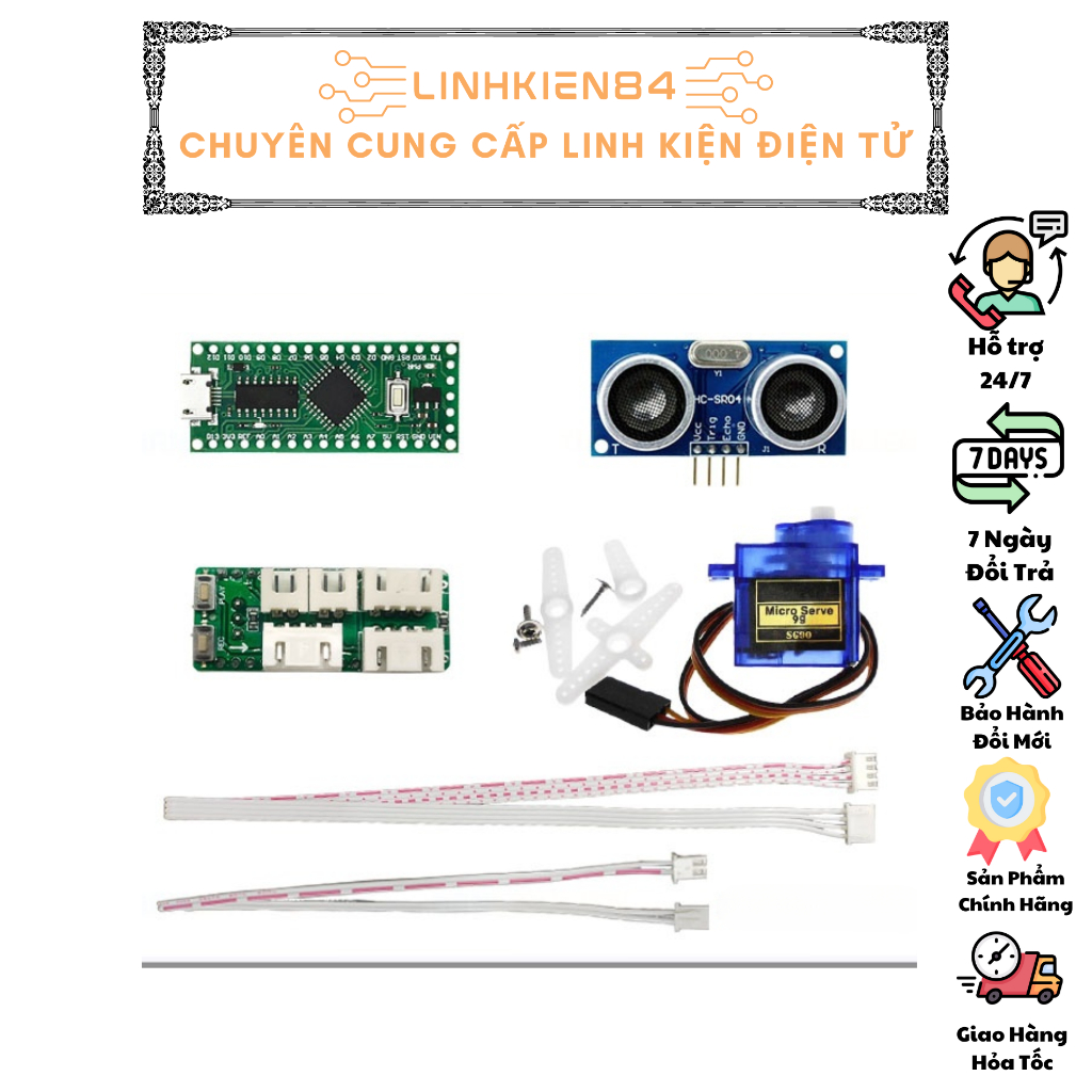 Combo Chế Tạo Thùng Rác Thông Minh Sử Dụng Arduino Nạp Sẵn Code, Cắm ...
