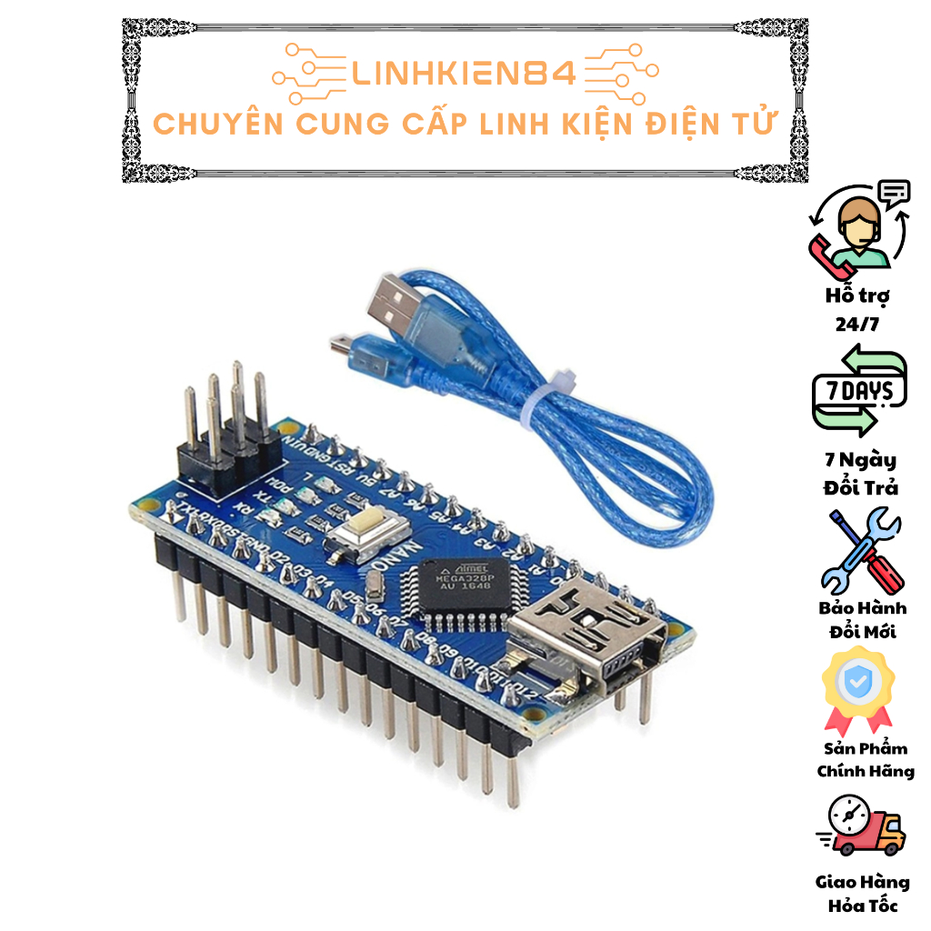 SP0004_Hỏa Tốc _Mạch Arduino Nano 3.0 ATMEGA328P CH340 | Shopee Việt Nam