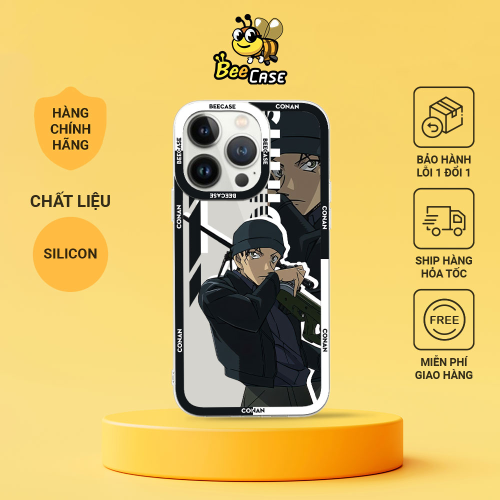 Ốp lưng iphone cạnh vuông trong suốt Anime Conan Akai Shuichi Beecase 6 ...