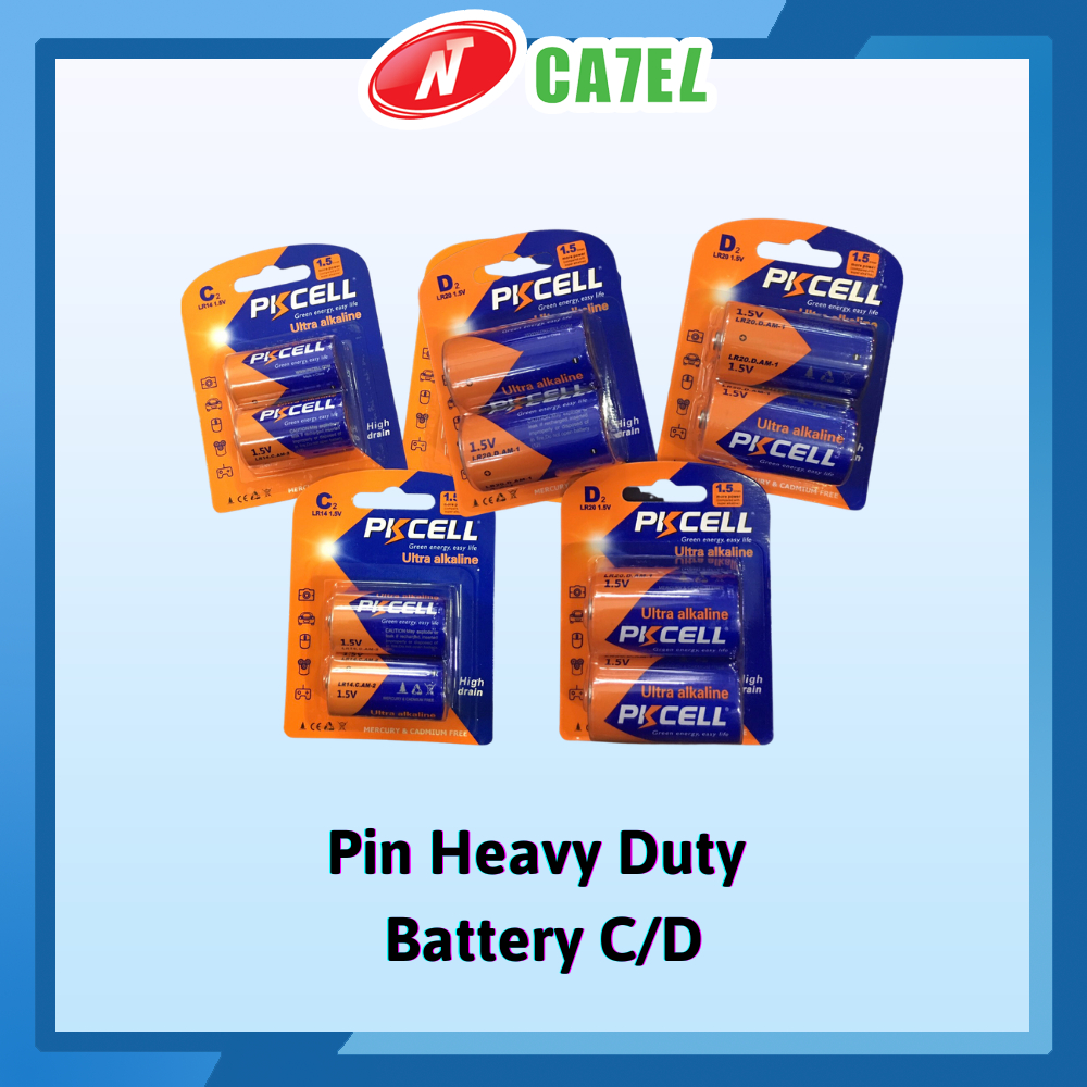 Pin Trung C R14P/ Đại D R20P Ultra Alkaline chính hãng PKCELL- Pin LR14 ...