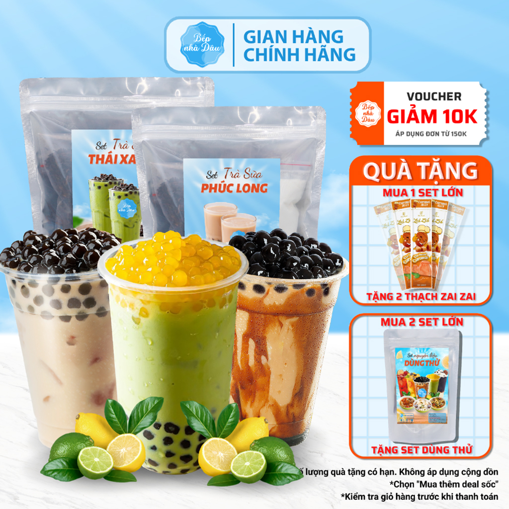 Set Trà Sữa Tự Pha Thành Phẩm 30-35 Ly Nguyên Liệu Làm Trà Sữa Phúc ...