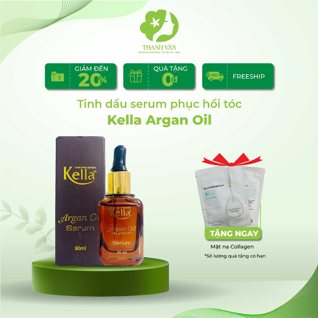 Tinh dầu dưỡng tóc Serum Kella Argan Oil Phục hồi Tóc Hư tổn 30ml ...
