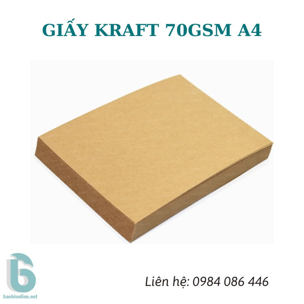 [GIẤY KRAFT A4 - 70GMS] GIẤY KRAFT, GIẤY XI MĂNG KHỔ A4 ĐỊNH LƯỢNG ...