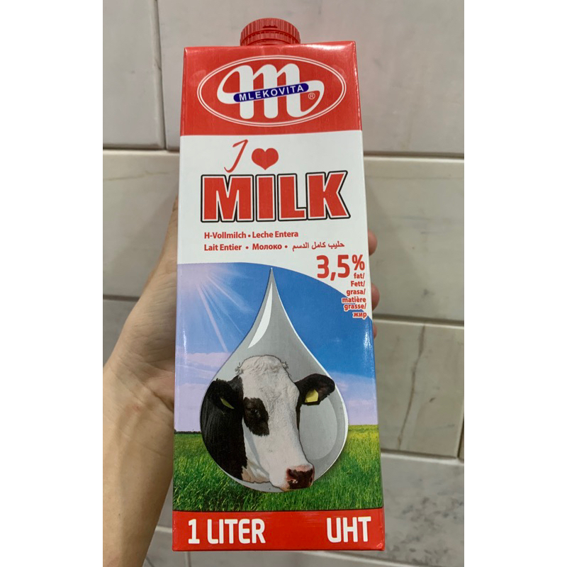 Thùng 12 hộp Sữa tươi nguyên chất Ba Lan I Love Milk MLEKOVITA 1 lít ...