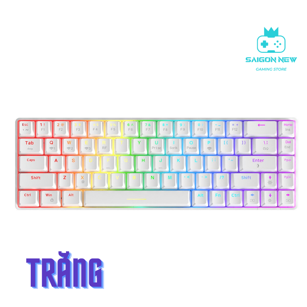 Bàn phím cơ Hotswap C068 - LED RGB - Hotswap 5 pin - trục cơ tuyến tính - Sử dụng Yellow switch ...