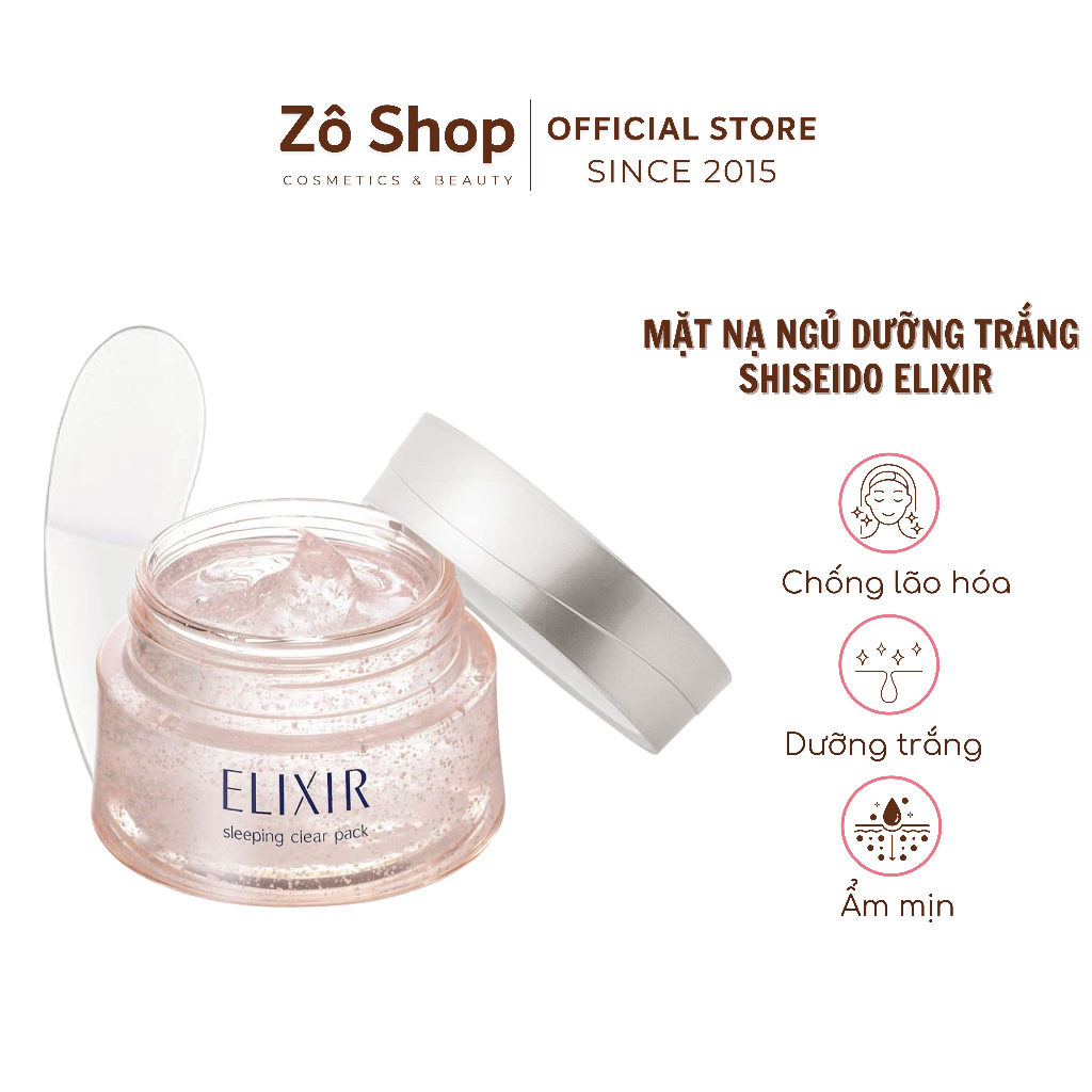 [Nhập khẩu] Mặt Nạ Ngủ Elixir Dưỡng Trắng Chống Lão Hóa Elixir White Sleeping Clear Pack C 105g ...