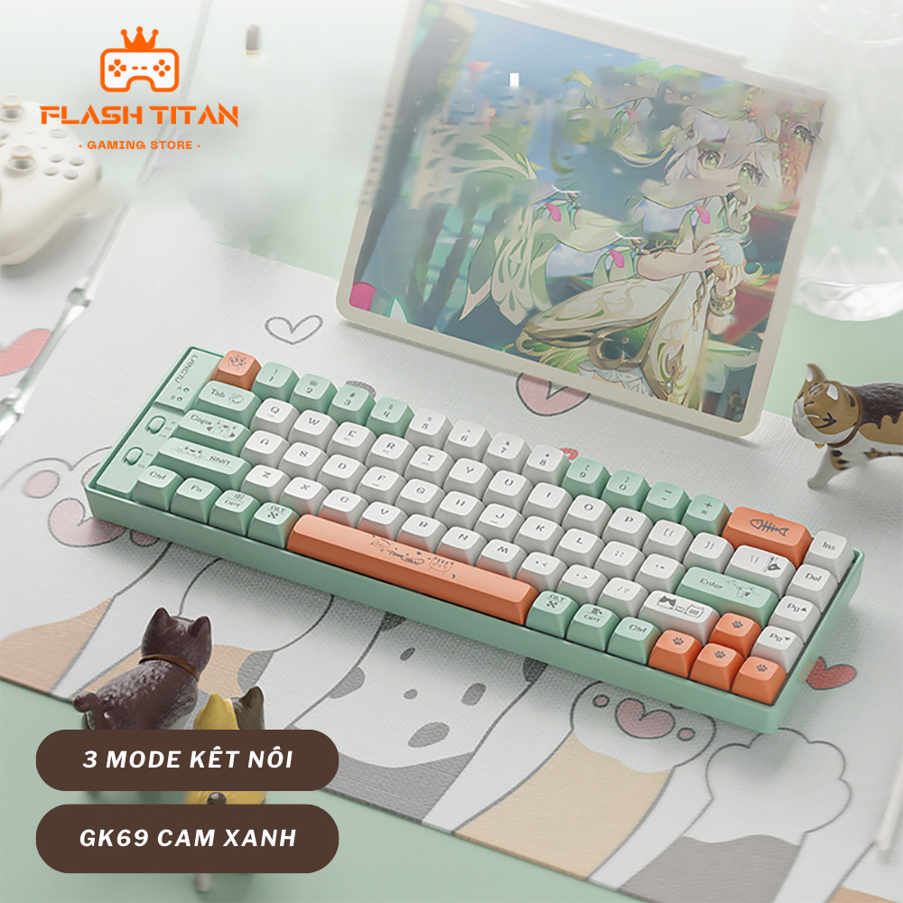 Bàn Phím Cơ Không Dây LANGTU GK65 HOTSWAP GoldenSwitch - Hỗ trợ 3 chế ...