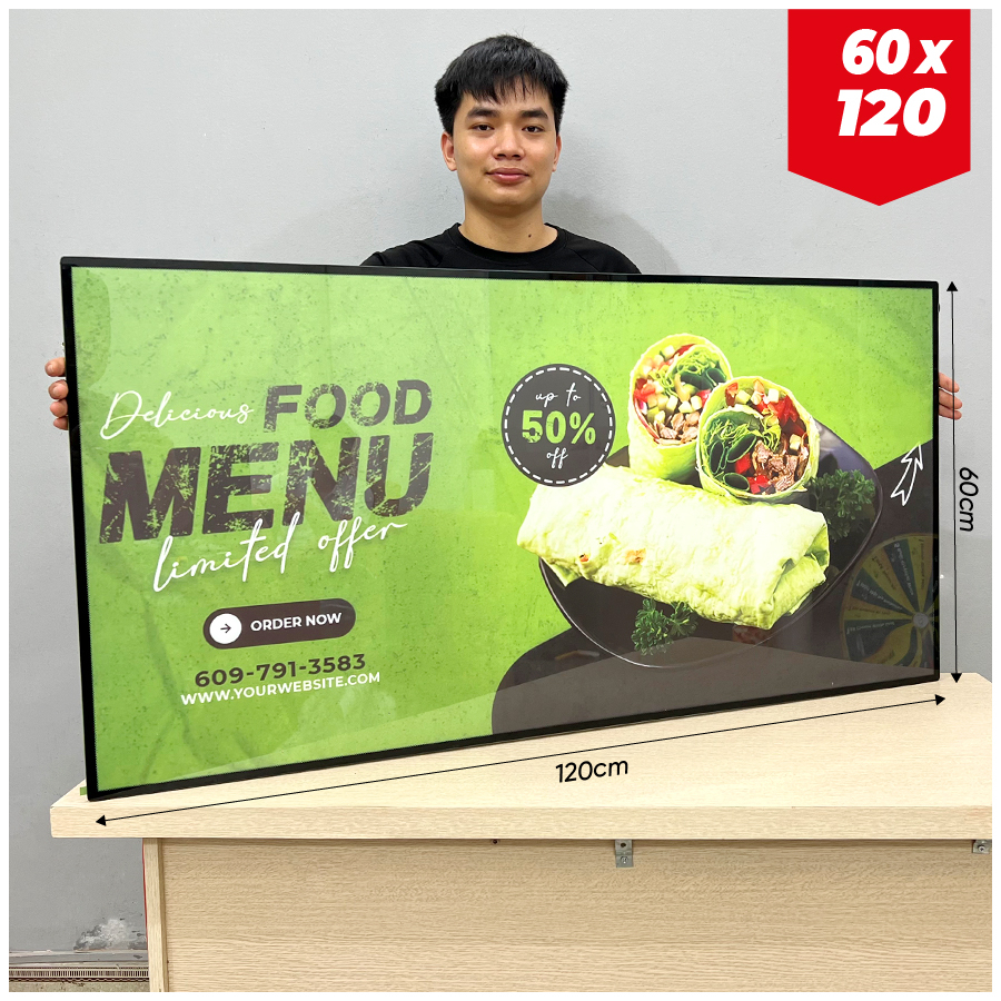 Hộp Đèn Led Quảng Cáo Kích Thước Lớn 60x120, Khung Tranh Điện Siêu Mỏng ...