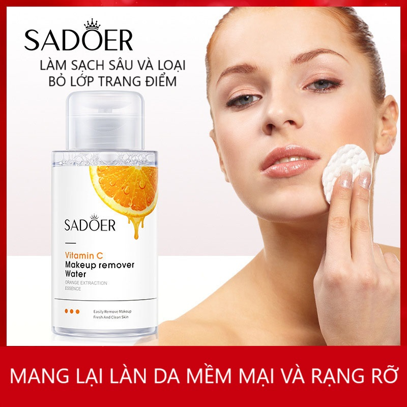 [Chính Hãng Sadoer] Nước Tẩy Trang Vitamin C SADOER, Giúp Làm Sạch Cặn Trang Điểm, Bụi Bẩn Và ...