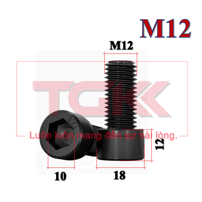 Bulong LGC (Lục giác chìm) đầu trụ ren trái M12 | Shopee Việt Nam
