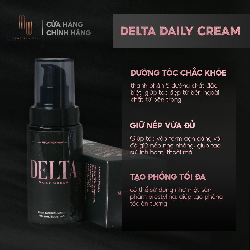 [CHÍNH HÃNG] Dưỡng tóc sáp Delta Daily Cream hỗ trợ bổ sung dưỡng chất ...