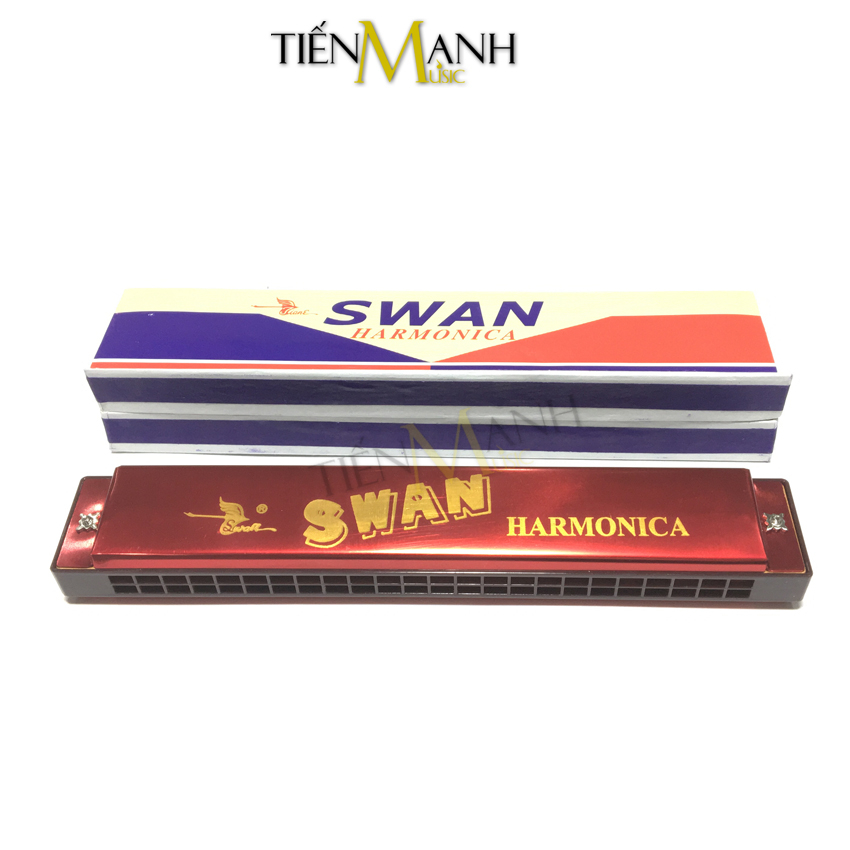 [Chính Hãng] Kèn Harmonica Swan 24 lỗ Tremolo SW24-2 Key C (Đỏ ) | Shopee Việt Nam