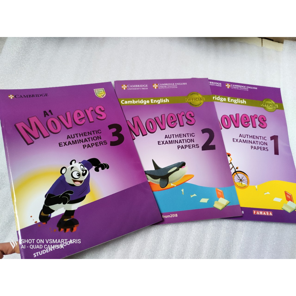 Cambridge Authentic Mover 2018 3 level màu kèm file nghe khổ A4 ...