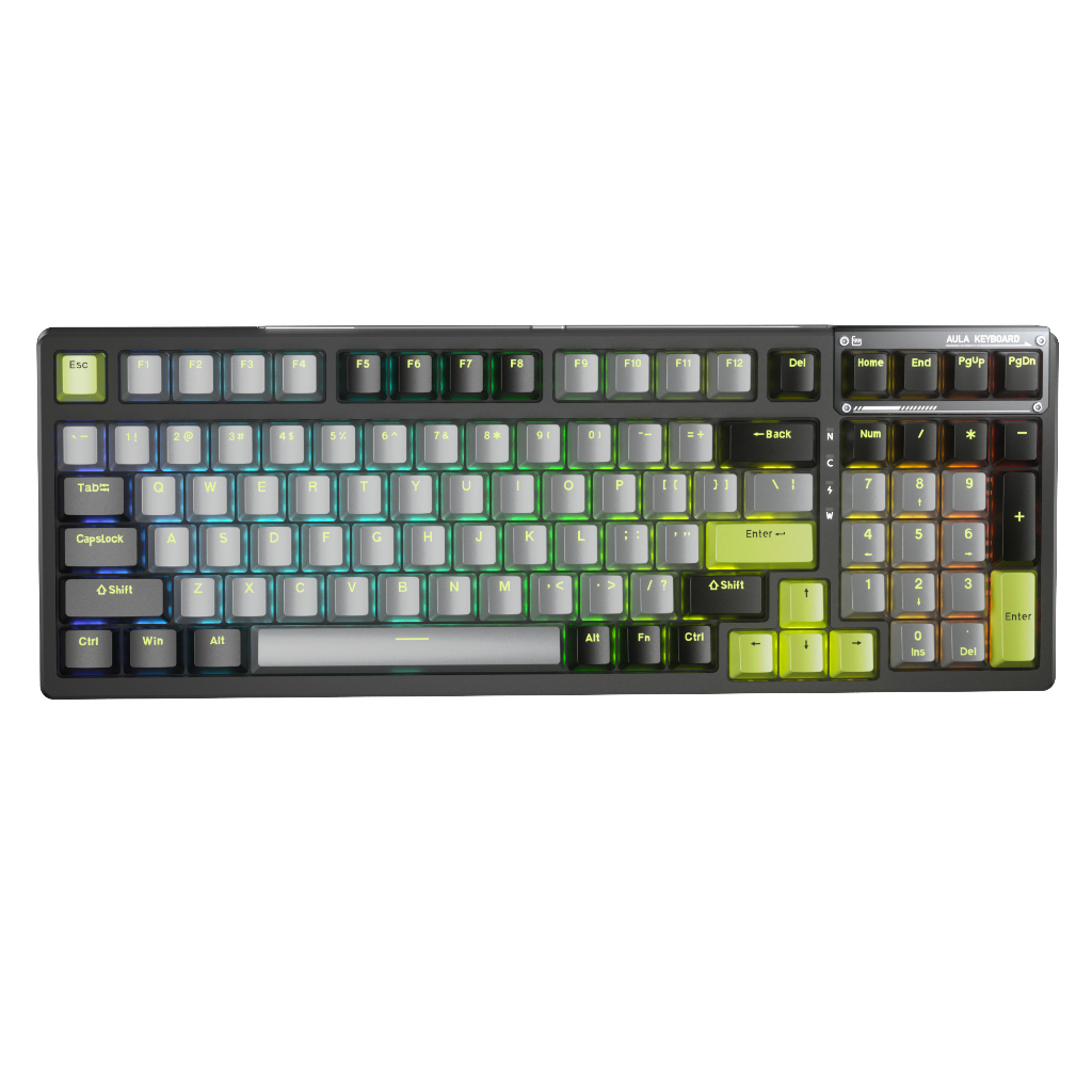 Bàn Phím Cơ Gaming Không Dây (2.4Ghz) VÀ Bluetooth AULA F98 LED RGB ...