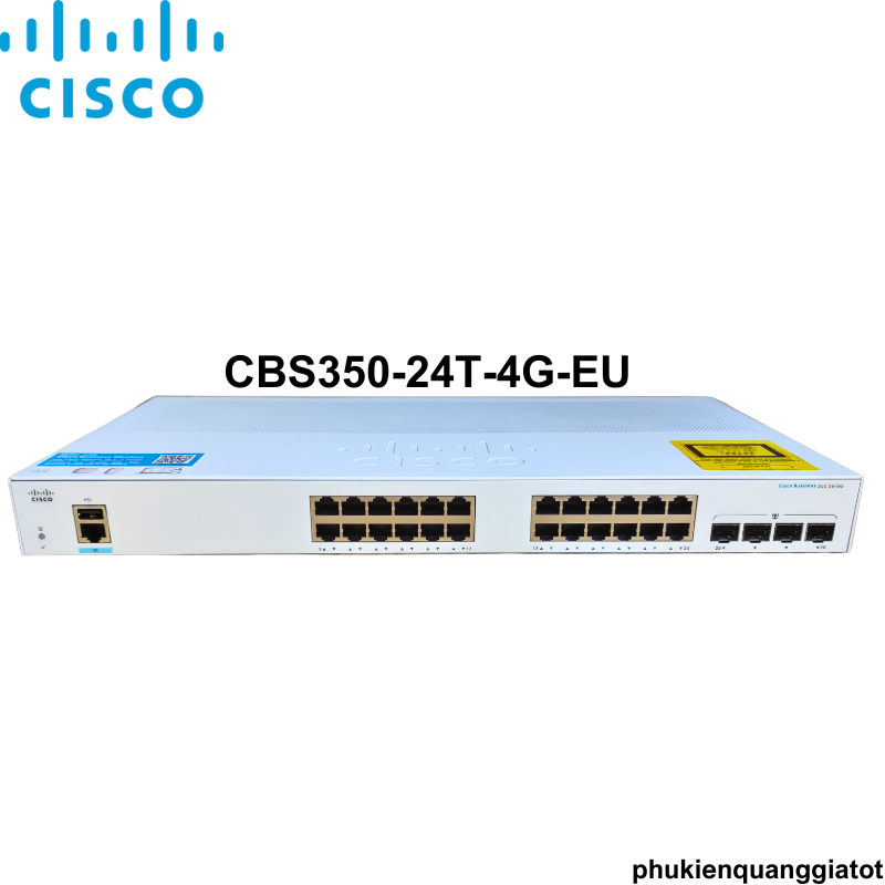 Thiết Bị Chuyển Mạch Switch Cisco 24 Port Gigabit Managed Cbs350 24t 4g
