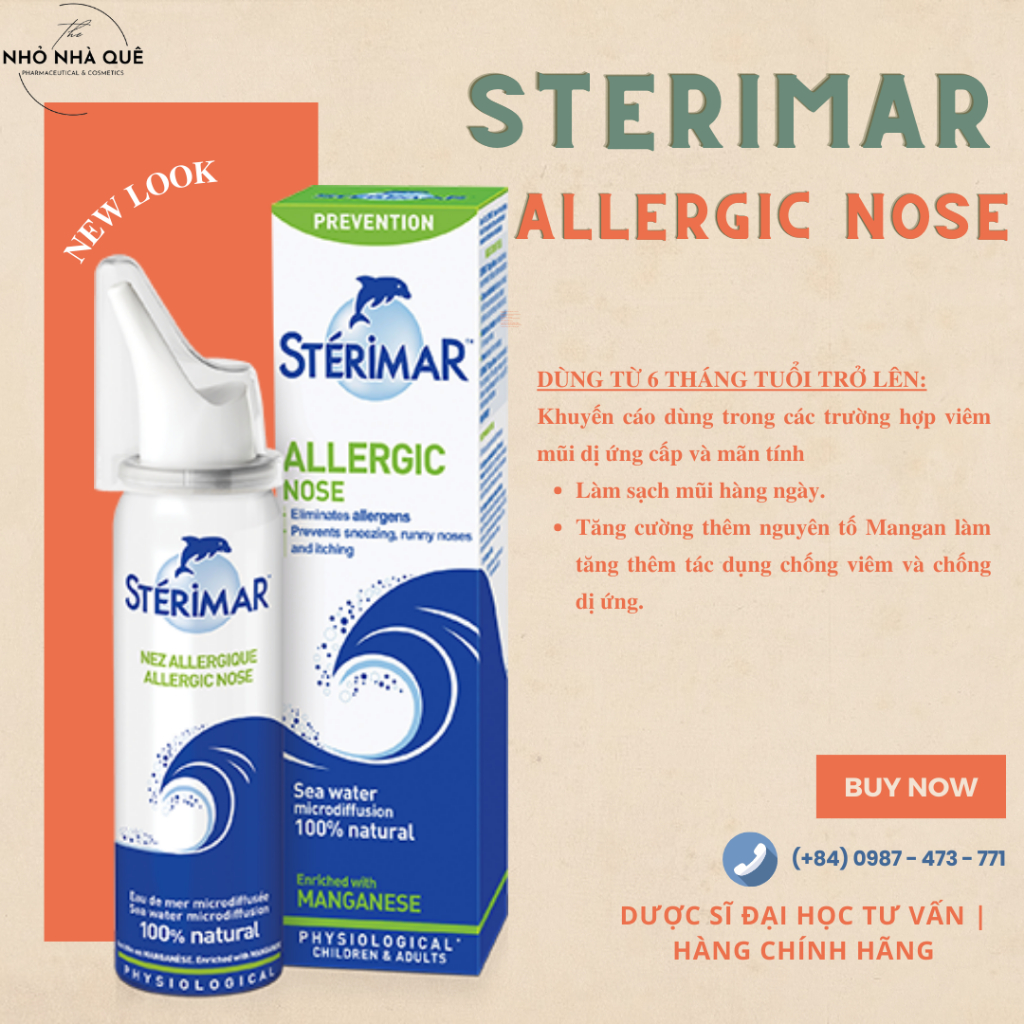 Sterimar Allergic Nose 50ml Sofibel VỆ SINH MŨI HÀNG NGÀY DÀNH CHO MŨI ...