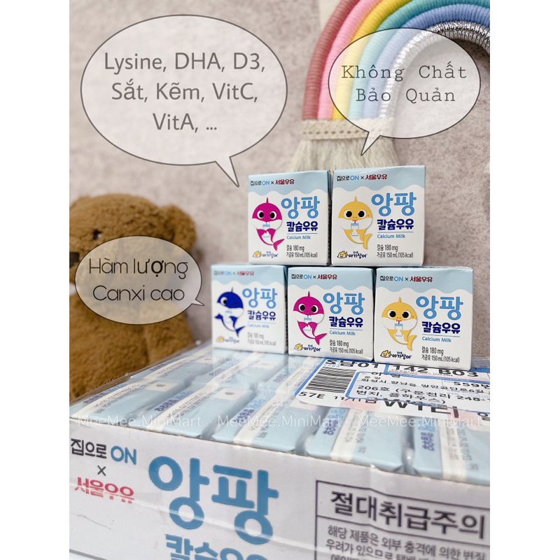 [Hàng Air date 13/12/23] Sữa Tươi Canxi Baby Shark thùng 24h | Shopee ...