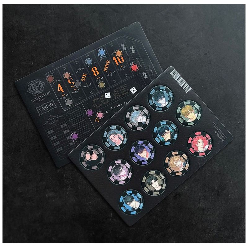 Set Chip nam châm sòng bài Manhwa BL (Low Tie In Twilight, Honey ...