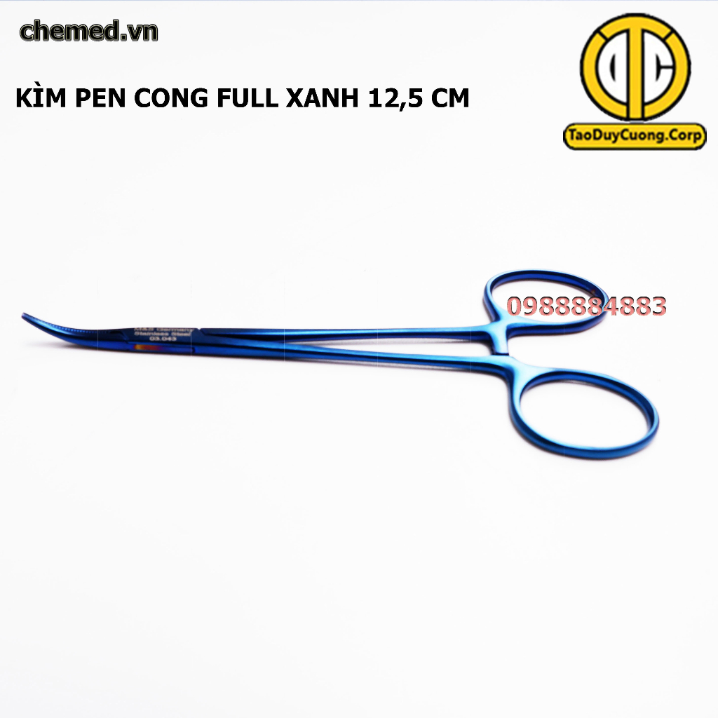 Panh kẹp cong full xanh 12,5 cm dùng trong y tế | Shopee Việt Nam