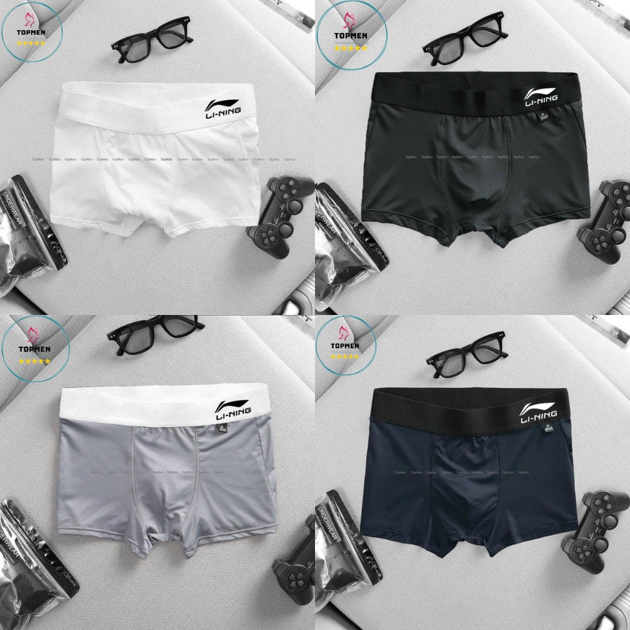 Set 5 quần lót boxer nam Li thun lạnh thoáng khí co giãn 4 chiều set 5 màu LI01 | Shopee Việt Nam