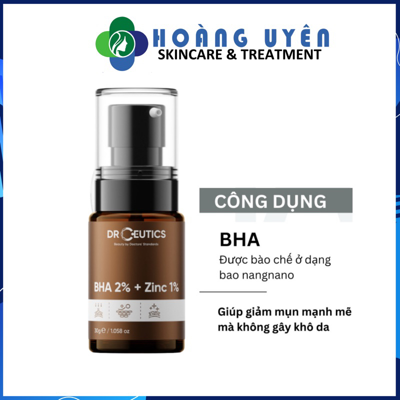Serum giảm mụn Drceutics BHA 2% + Zinc 1% | Shopee Việt Nam