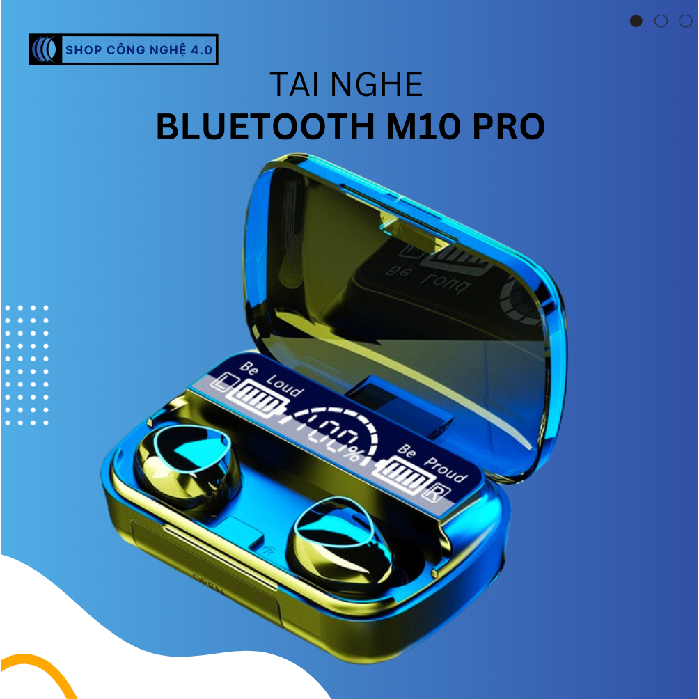 Tai nghe bluetooth m10 phiên bản 2023 (5.3) chống nước , chống ồn . | Shopee Việt Nam