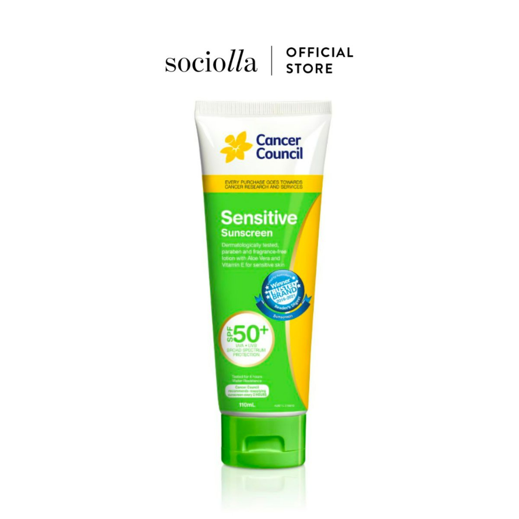 Kem Chống Nắng Cancer Council Sensitive Green SPF 50+ 110ml | Shopee ...
