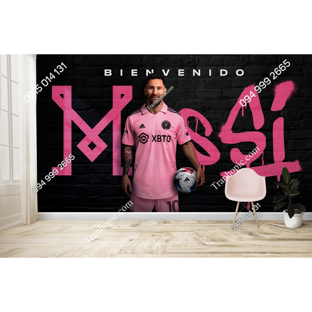 Tranh dán tường Lionel Messi màu áo Inter Miami CF AL_1323374 | Shopee ...