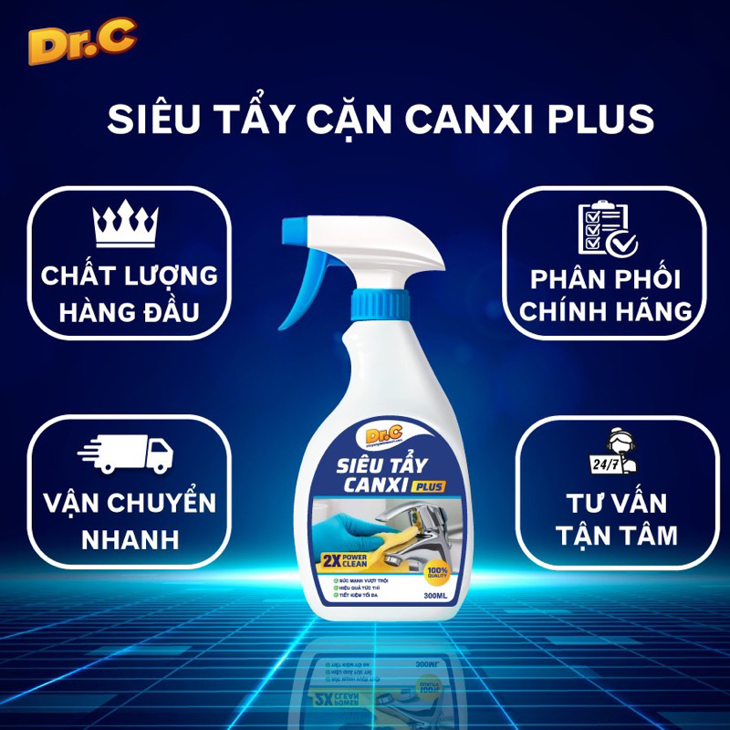 Tẩy cặn canxi Plus Dr.C, Tẩy vách Kính, Vòi Sen...chai 300ml | Shopee ...