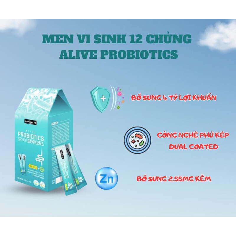Men vi sinh Nutrionelife Alive ( tách lẻ gói) | Shopee Việt Nam